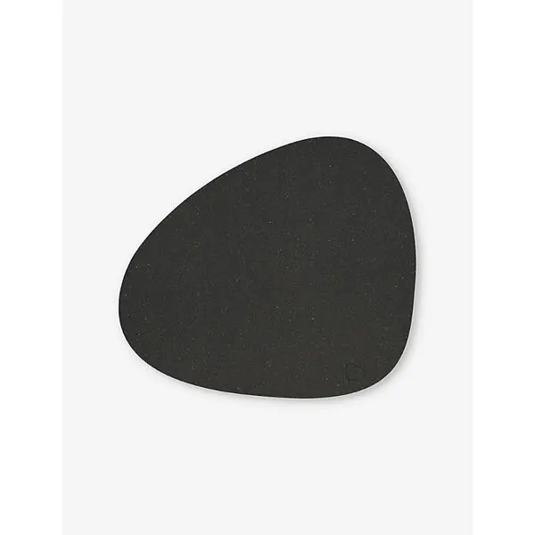 LIND DNA Nupo Flecked Leather Placemat 37cm X 44cm - Anthracite