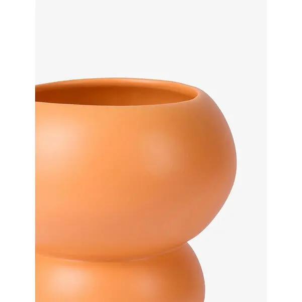 THE CONRAN SHOP Stacked Spheres Earthenware Vase 18.5cm - Orange