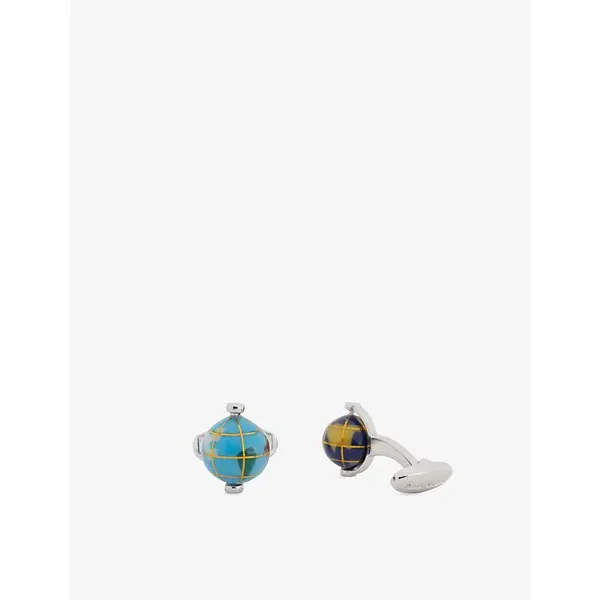 Paul Smith Spinning Globe Copper And Zinc Cufflinks - Blue