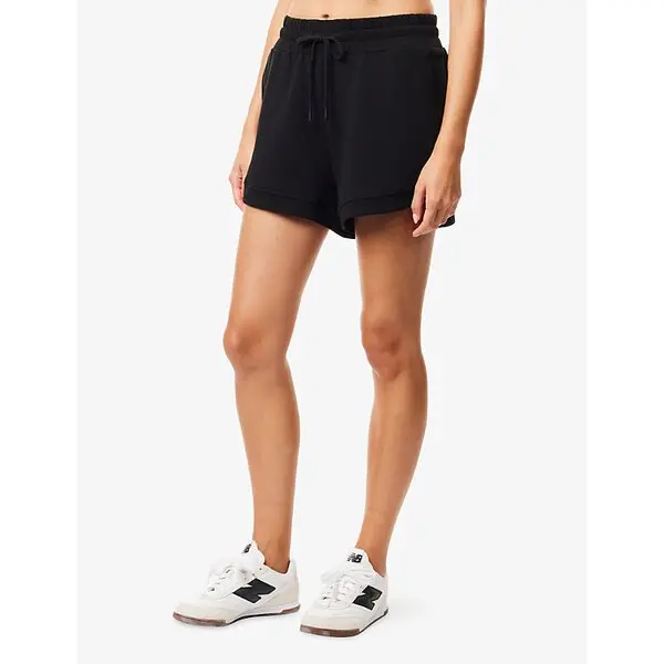 Varley Ollie High-rise Stretch-jersey Shorts - Black