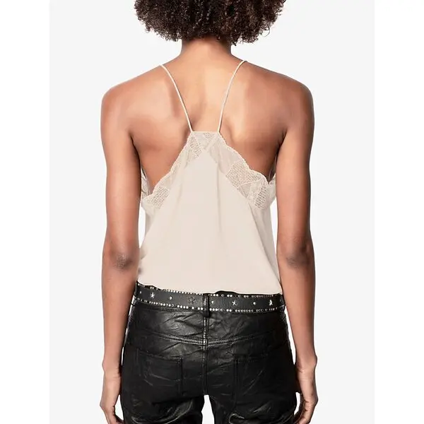 Zadig&Voltaire Christy Silk Cami Top - Ecru