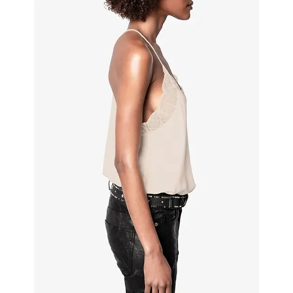 Zadig&Voltaire Christy Silk Cami Top - Ecru