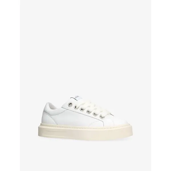CLEENS Leather Lace-up Trainers - White