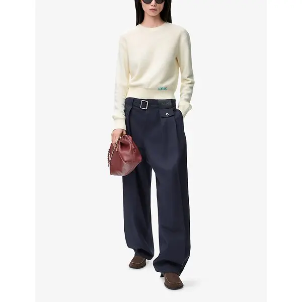 Loewe Embroidered Wool Knitted Jumper