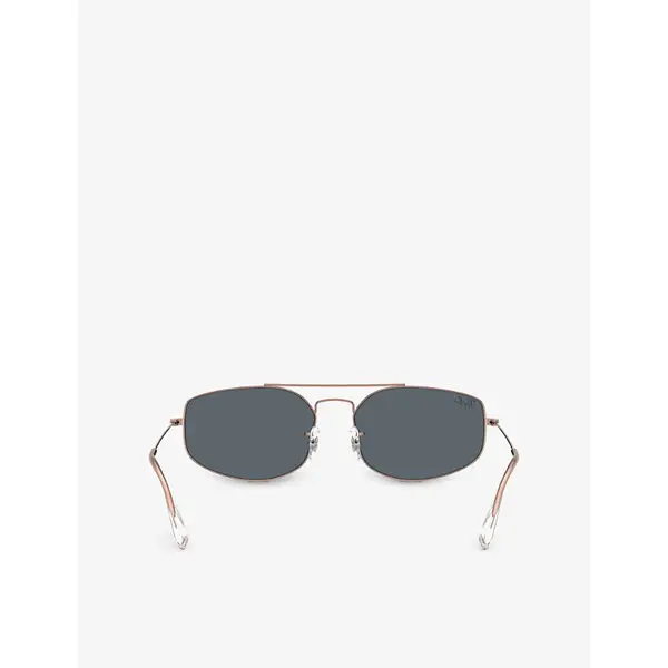 Ray-ban Rb3845 Explorer V Irregular-frame Metal Sunglasses - Brown