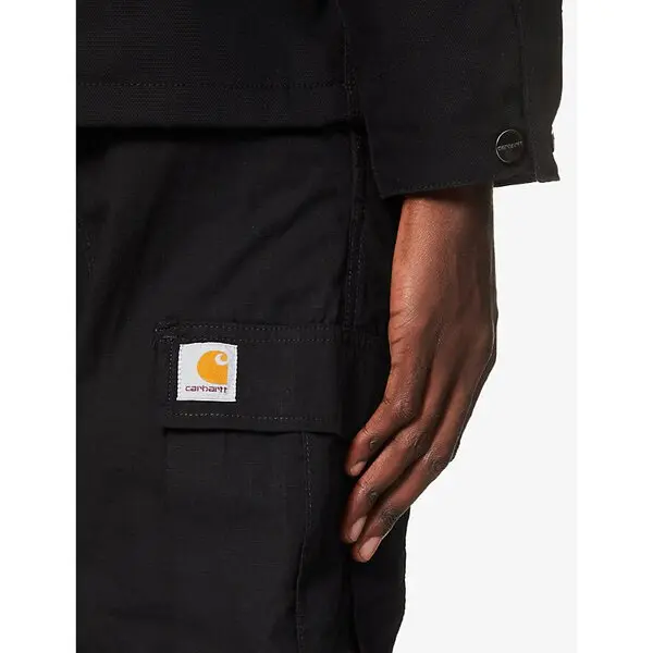 Carhartt Work In Progress Logo-patch Straight-leg Cotton Cargo Trousers