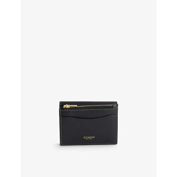 COACH Essential Leather Card Holder - Black