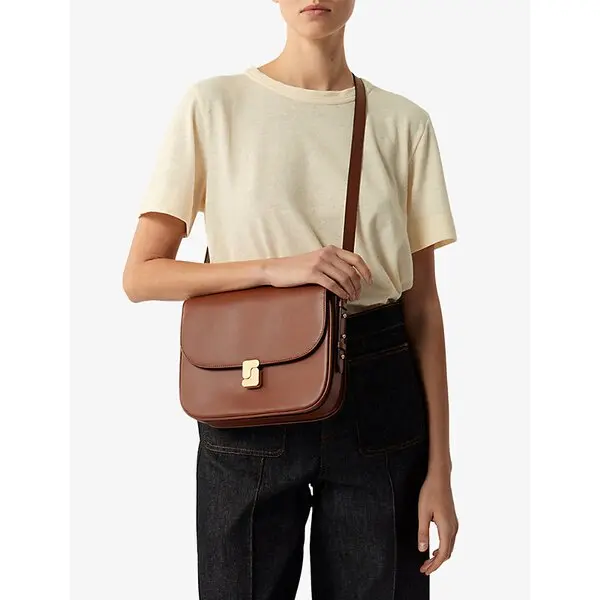 Soeur Leather Cross-body Bag - Hazelnut