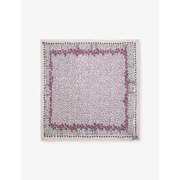 Zadig&Voltaire Kerry Hearts-print Modal Scarf - Flash