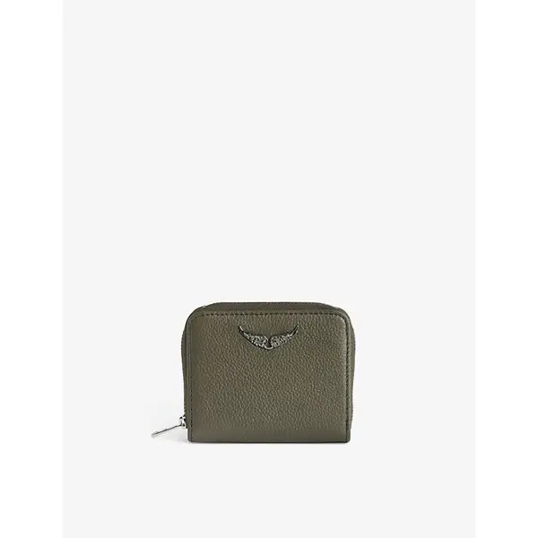 Zadig&Voltaire Zv Mini Logo-plaque Leather Coin Purse - Record
