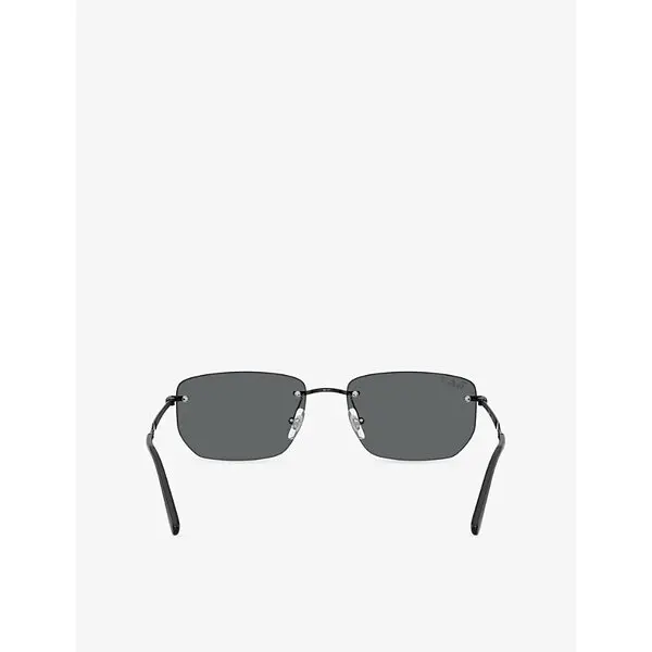 Ray-ban Irregular Metal Sunglasses - Black