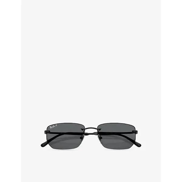 Ray-ban Irregular Metal Sunglasses - Black