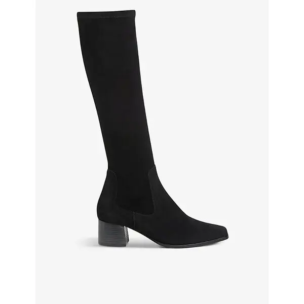 Whistles Blair Zipped Suede Knee-high Boots