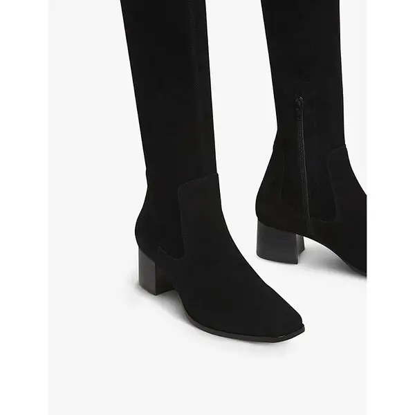 Whistles Blair Zipped Suede Knee-high Boots