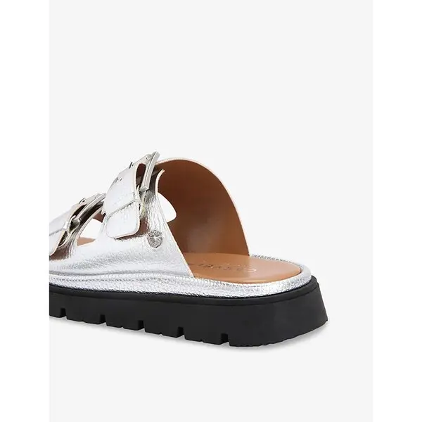 Carvela Pavilion Buckle-strap Metallic Leather Sandals