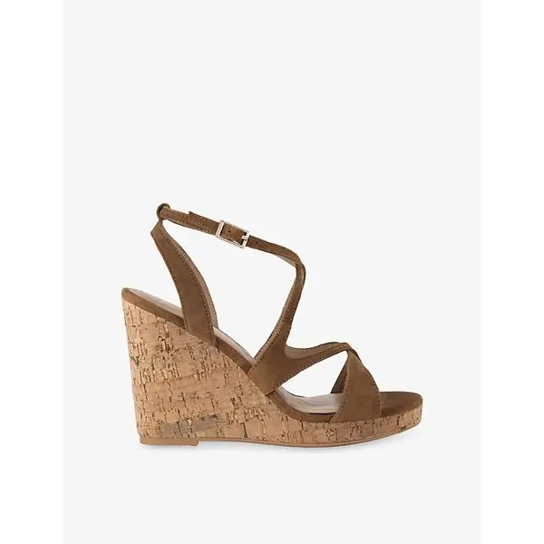 Carvela Pavia Faux-suede Wedge Sandals - Brown