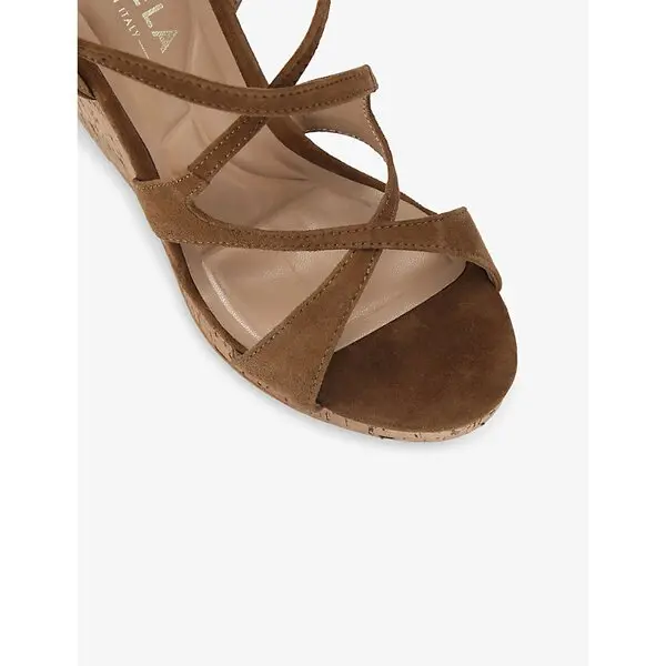 Carvela Pavia Faux-suede Wedge Sandals - Brown