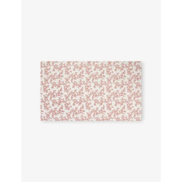 ANNA + NINA Whimsical Rose Cotton Tablecloth - Red