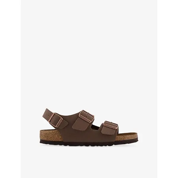BIRKENSTOCK Milano Buckle-embellished Faux-leather Sandals - Mocha