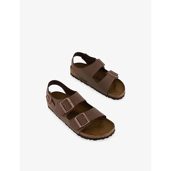BIRKENSTOCK Milano Buckle-embellished Faux-leather Sandals - Mocha