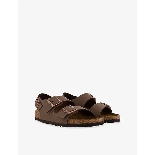 BIRKENSTOCK Milano Buckle-embellished Faux-leather Sandals - Mocha