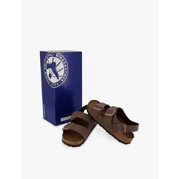BIRKENSTOCK Milano Buckle-embellished Faux-leather Sandals - Mocha