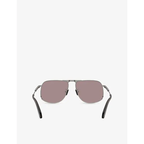 Moncler Aviator-frame Metal Sunglasses