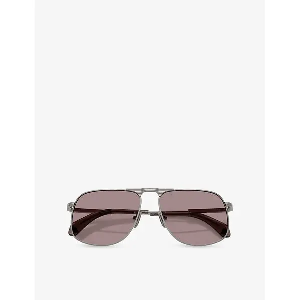Moncler Aviator-frame Metal Sunglasses