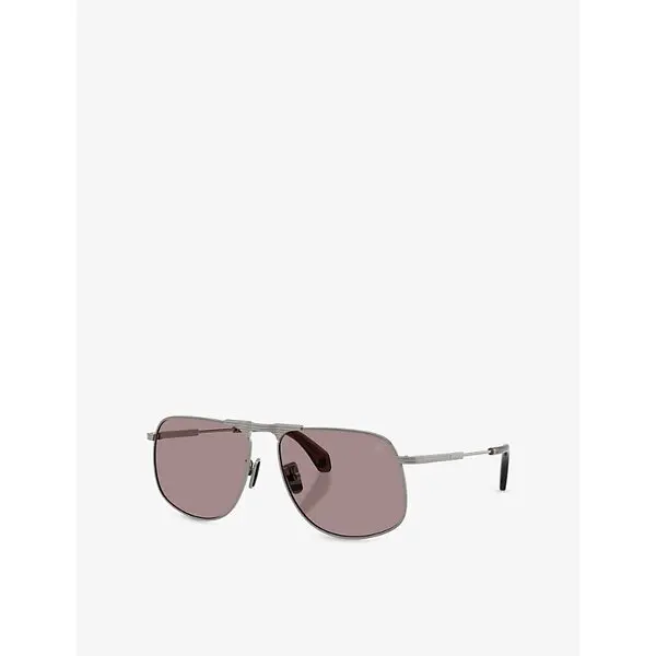 Moncler Aviator-frame Metal Sunglasses