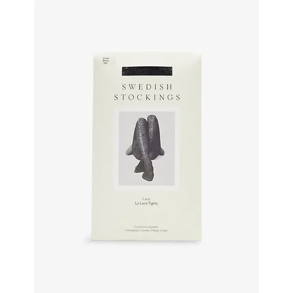 Swedish Stockings Lo Lace 40 Denier Stretch-knit Tights - Black