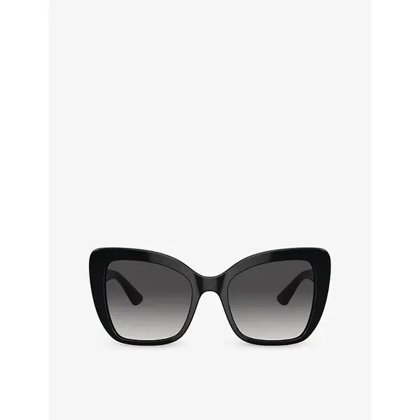 Dolce & Gabbana Butterfly-frame Acetate Sunglasses - Black