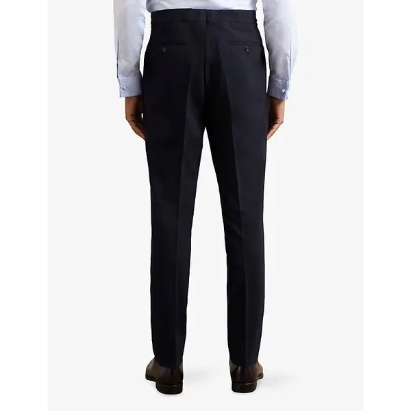 REISS Belmont Slim-fit Stretch Wool-blend Trousers