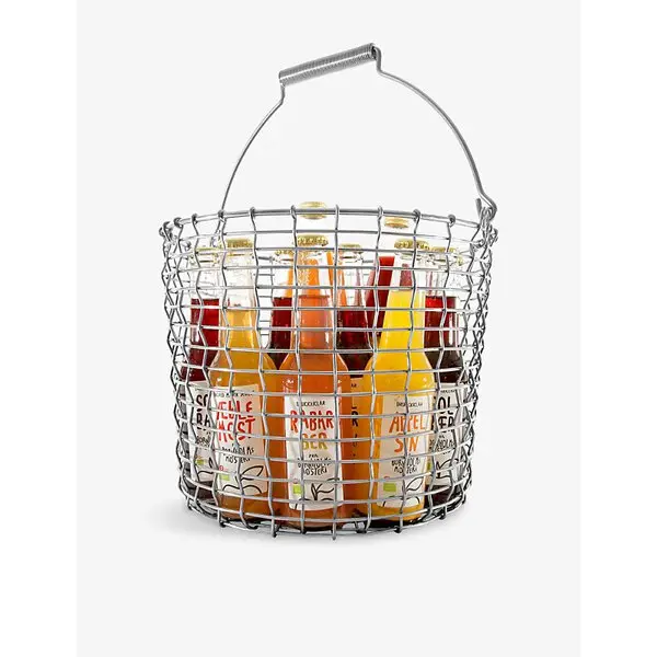 KORBO Classic Woven Metal Storage Bucket