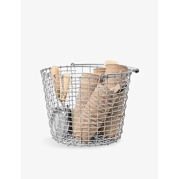 KORBO Classic Woven Metal Storage Bucket