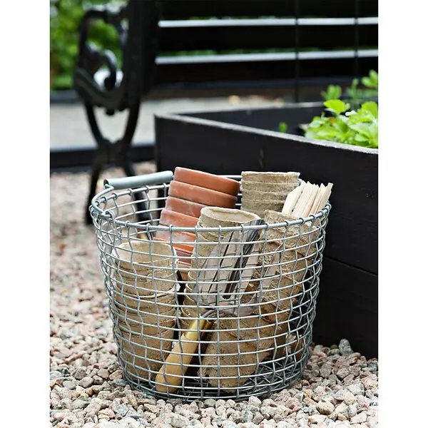 KORBO Classic Woven Metal Storage Bucket