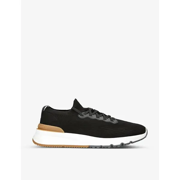 Brunello Cucinelli Logo Detail Low-top Cotton-knit Trainers