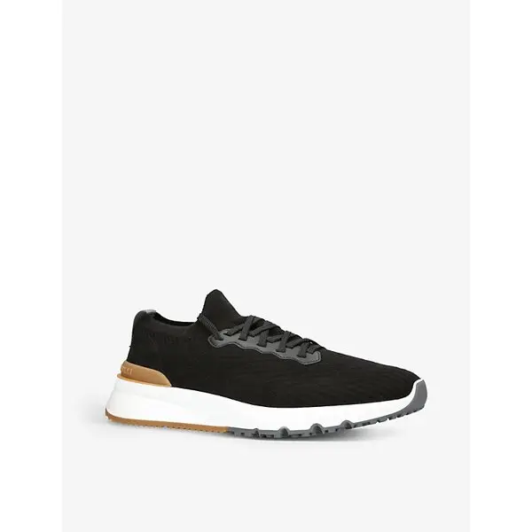 Brunello Cucinelli Logo Detail Low-top Cotton-knit Trainers