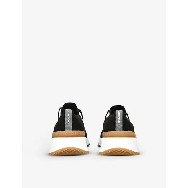 Brunello Cucinelli Logo Detail Low-top Cotton-knit Trainers