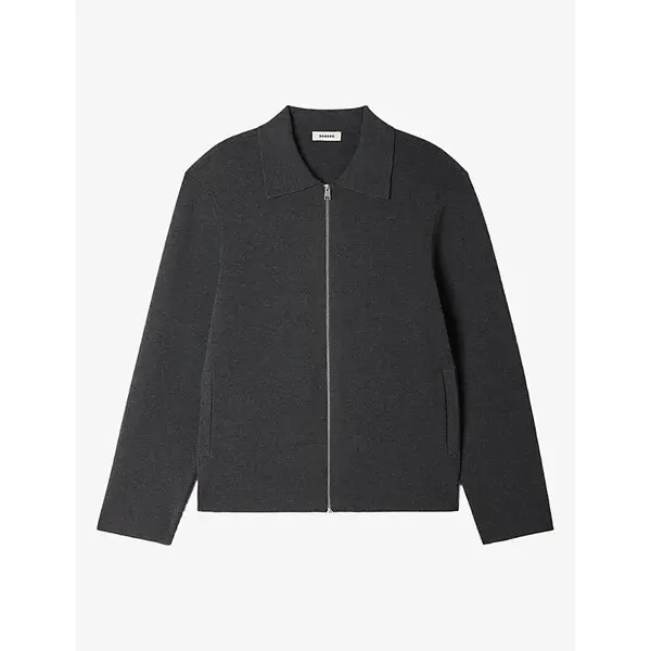 Sandro Zip-up Regular-fit Cardigan - Grey