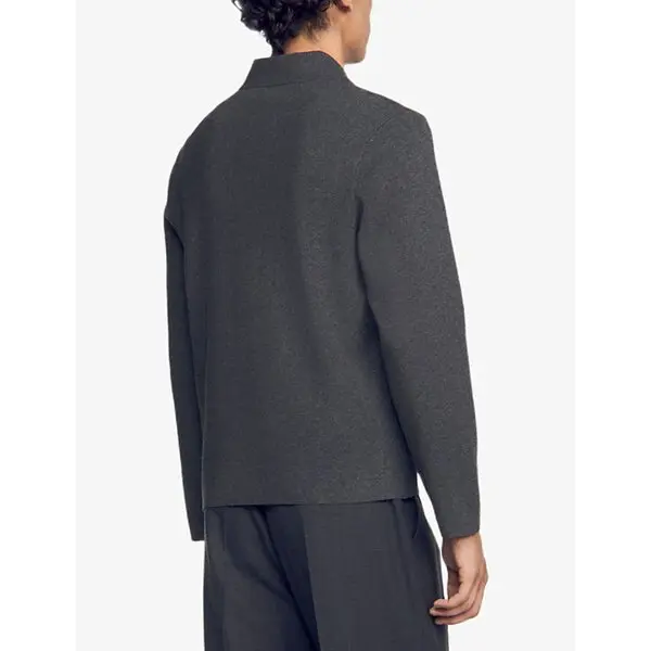 Sandro Zip-up Regular-fit Cardigan - Grey