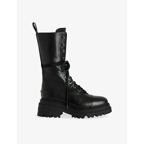 Zadig&Voltaire Tyler Python-effect Leather Heeled Ankle Boots