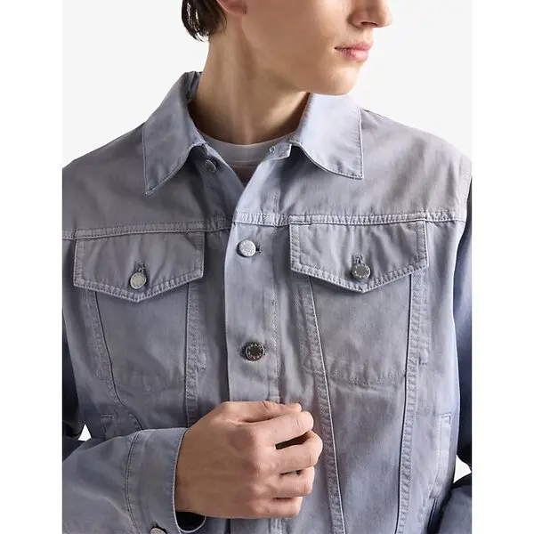 Prada Logo-embroidered Cotton Gabardine Jacket
