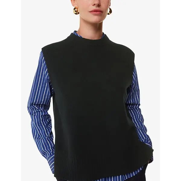 Whistles Round-neck Wool Sweater Vest