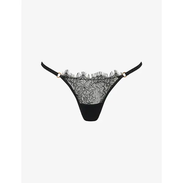 Bluebella Camelia Lace Thong - Black