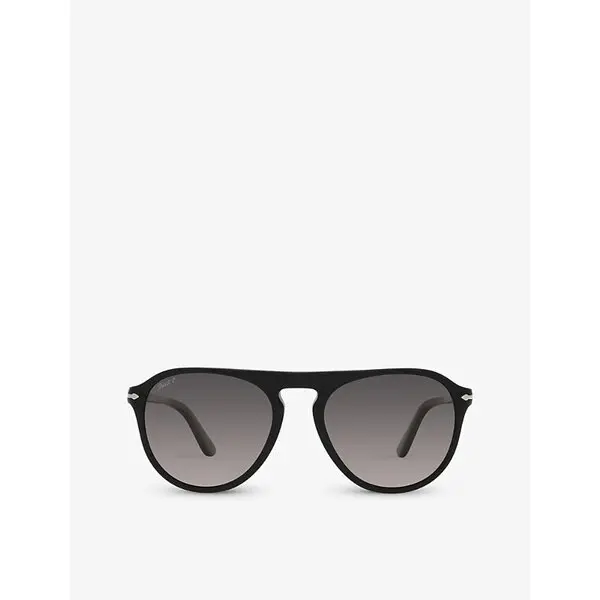 Persol Po3302s Aviator-frame Acetate Sunglasses - Black