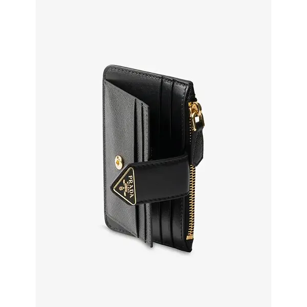 Prada Logo-plaque Card Holder - Black