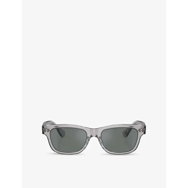 Oliver Spencer Rectangle Frame Acetate Sunglasses - Grey
