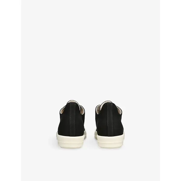 Rick Owens Contrast-toe Canvas Low-top Trainers - Blk/white