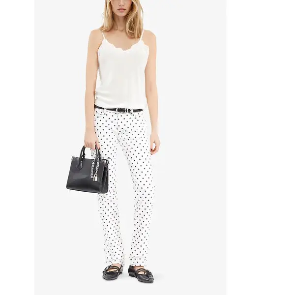 The Kooples Silk Lace-embroidered Spaghetti Strap Top