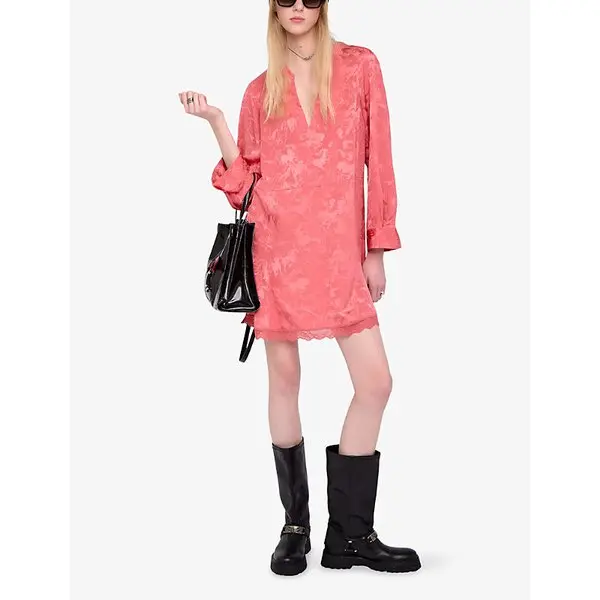 Zadig&Voltaire Ramasco Horse-jacquard Silk Mini Dress